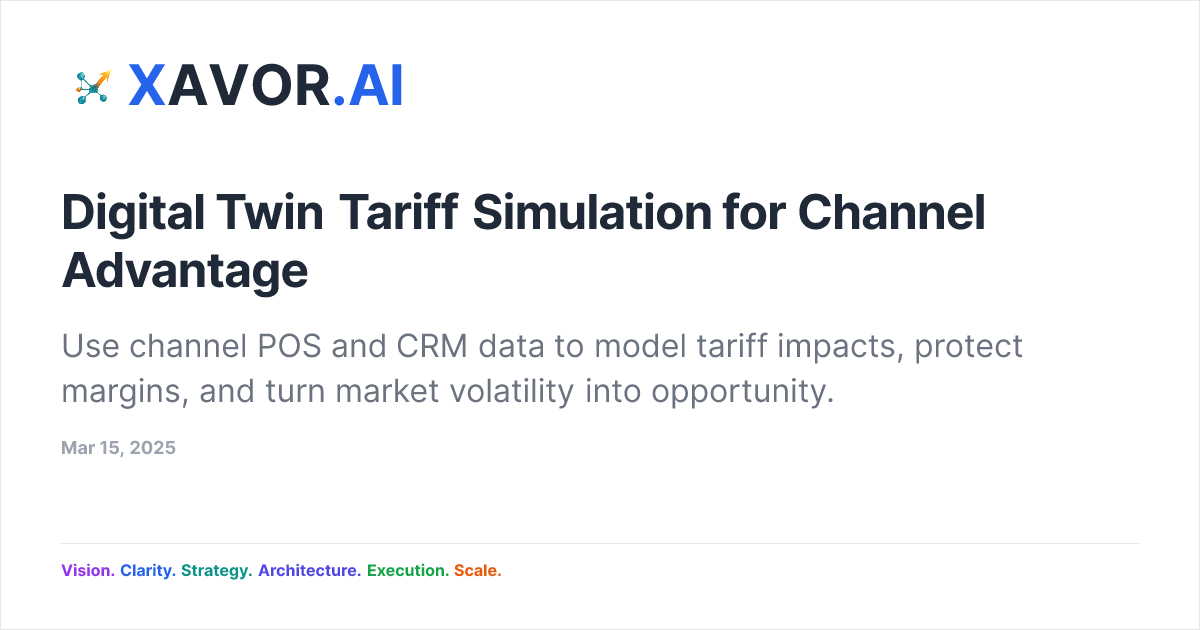 Digital Twin Tariff Simulation for Channel Advantage | The Briefing