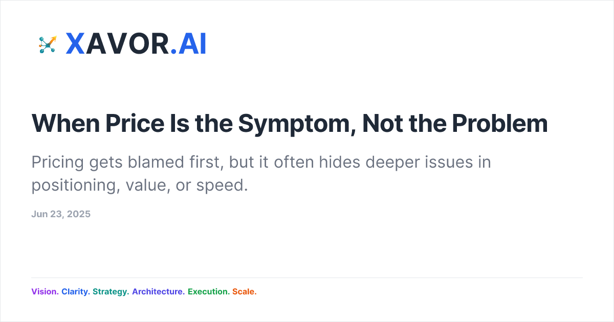When Price Is the Symptom, Not the Problem | The Briefing